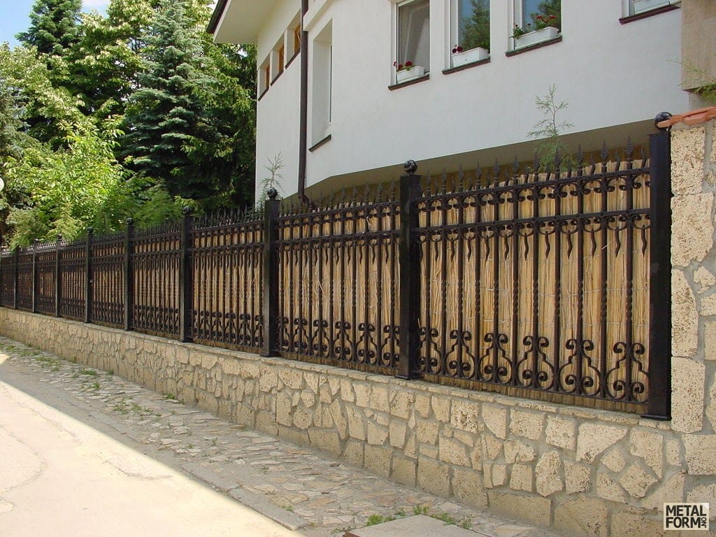 Romanesque wrought iron fence